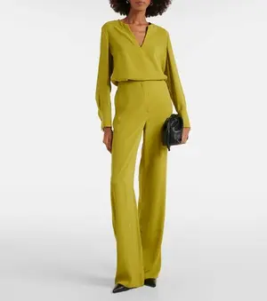 Max Mara Medusa High-rise Straight Leg Trousers - Green