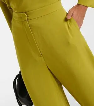 Max Mara Medusa High-rise Straight Leg Trousers - Green