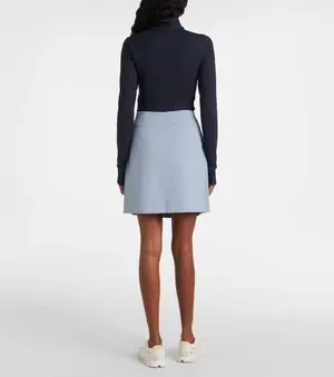 Tory Burch Ruffled Twill Miniskirt