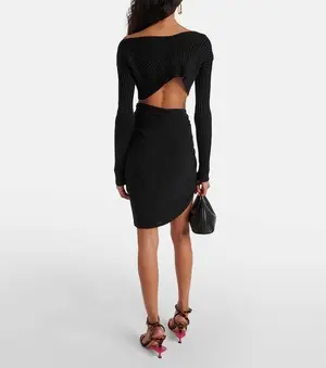 Jacquemus La Mini Jupe Draped Miniskirt
