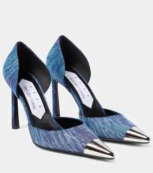 AREA X Sergio Rossi Denim Pumps - Blue