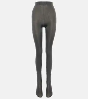 Alex Perry Crystal-embellished Tights - Grey