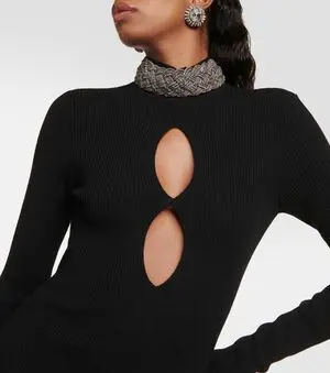 Giuseppe Di Morabito Embellished Wool-blend Minidress