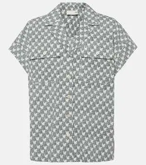 Tory Burch Printed Cotton Poplin Shirt