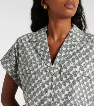 Tory Burch Printed Cotton Poplin Shirt