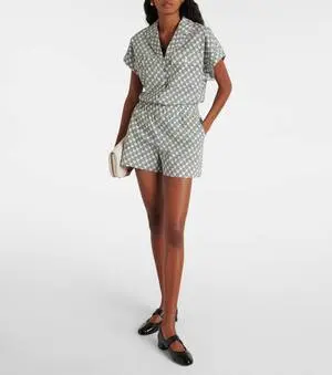 Tory Burch Printed Cotton Poplin Shirt