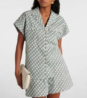 Tory Burch Printed Cotton Poplin Shirt