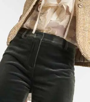 Etro Cotton Flared Trousers - Grey