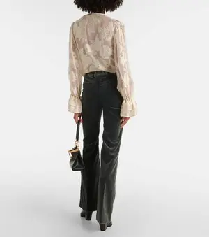 Etro Cotton Flared Trousers - Grey