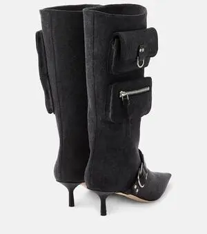 Blumarine Jeanne Knee-high Denim Boots
