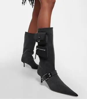 Blumarine Jeanne Knee-high Denim Boots