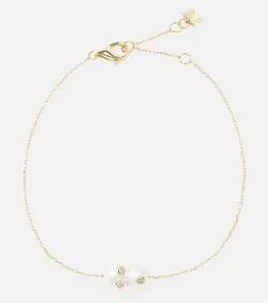 Mateo 14kt Yellow Baroque Pearl And Diamond Bracelet - Gold