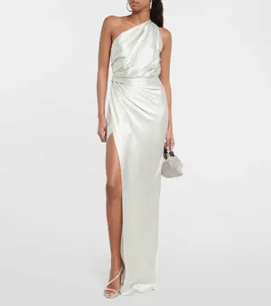 THE SEI Draped One-shoulder Gown