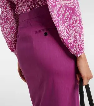 Isabel Marant Étoile Dixina Linen-blend Midi Skirt