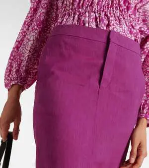 Isabel Marant Étoile Dixina Linen-blend Midi Skirt