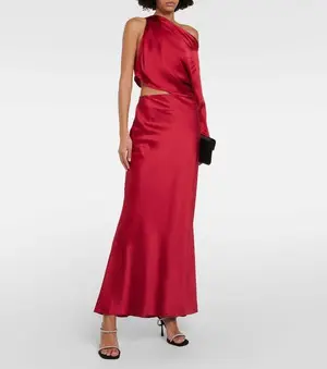 THE SEI Silk Satin Maxi Skirt