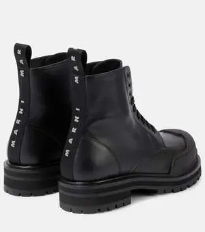 Marni Dada Leather Combat Boots