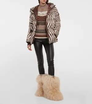 Bogner Les Arcs Shearling Snow Boots - Beige