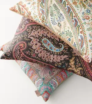 Etro Embroidered Cotton Cushion