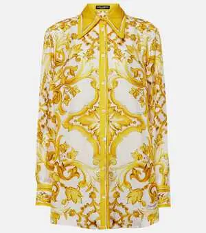 Dolce & Gabbana Majolica Silk Twill Shirt