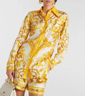 Dolce & Gabbana Majolica Silk Twill Shirt