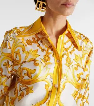 Dolce & Gabbana Majolica Silk Twill Shirt