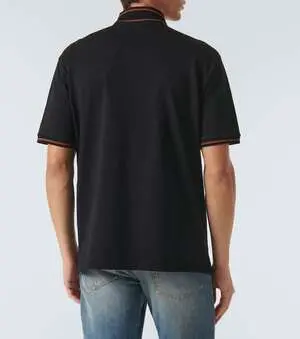 Gucci Cotton-blend Pique Polo Shirt - Black