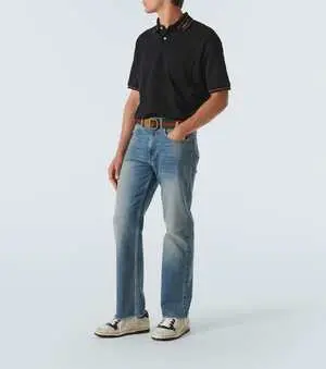 Gucci Cotton-blend Pique Polo Shirt - Black