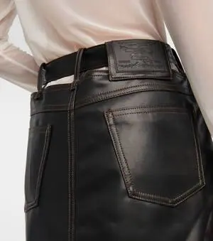Y/project Faux Leather Mini Skirt