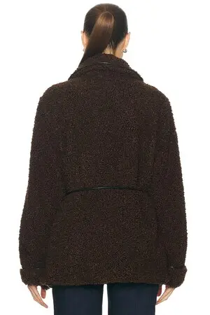 Simkhai Kimia Tie-waist Sherpa Jacket - Raven