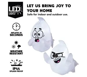 SYNCFUN Halloween Inflatable Window Ghost