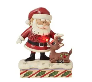 JIM SHORE Rudolph Santa Petting Rudolph - One-color