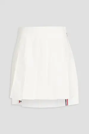 Thom Browne Pleated Linen Mini Skirt
