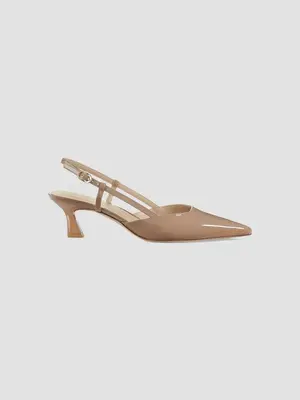 STUART WEITZMAN Vinnie 50mm Patent Leather Pumps - Fawn