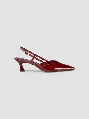 STUART WEITZMAN Vinnie 50mm Patent Leather Pumps Rosewood