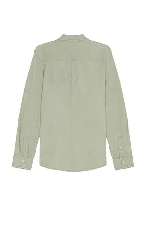 Marine Layer Classic Stretch Selvage Shirt In Green