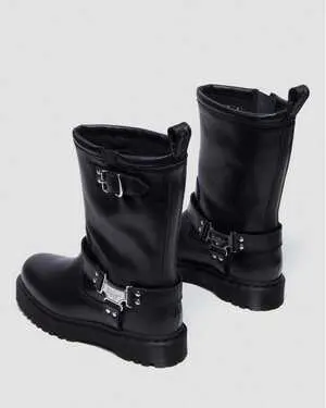 Dr. Martens Anistone Hi Leather Biker Boots - Black