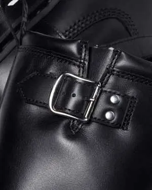 Dr. Martens Anistone Hi Leather Biker Boots - Black