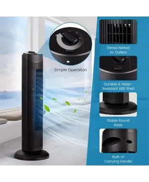 SKONYON Fantask 35w 28 Inch Quiet Bladeless Oscillating Tower Fan
