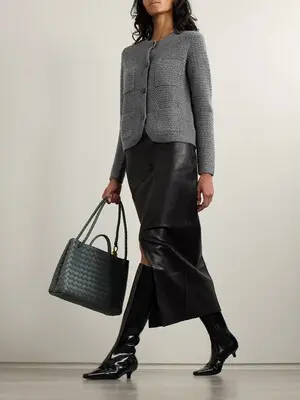 Arch4 Crocheted Cashmere Cardigan - Gray