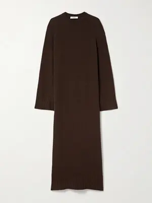 FFORME Ainsley Wool-cashmere Maxi Dress - Brown