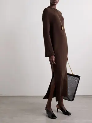 FFORME Ainsley Wool-cashmere Maxi Dress - Brown