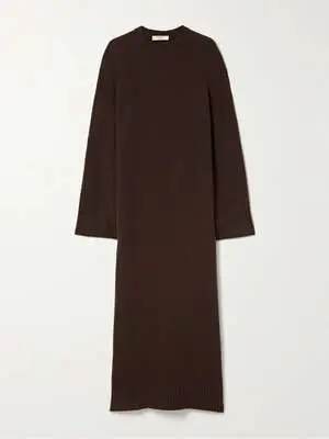 FFORME Ainsley Wool-cashmere Maxi Dress - Brown