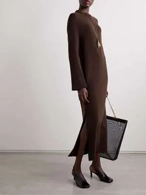 FFORME Ainsley Wool-cashmere Maxi Dress - Brown