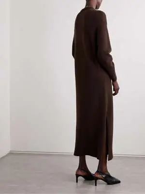 FFORME Ainsley Wool-cashmere Maxi Dress - Brown