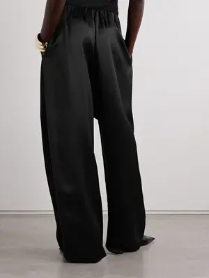 FFORME Dayne Sateen Wide-leg Pants - Black