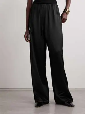 FFORME Dayne Sateen Wide-leg Pants - Black
