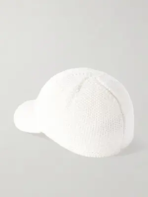 Brunello Cucinelli Appliquéd Waffle-knit Wool Baseball Cap
