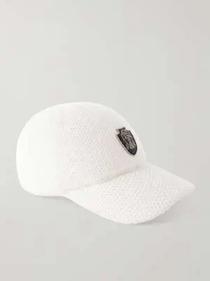 Brunello Cucinelli Appliquéd Waffle-knit Wool Baseball Cap