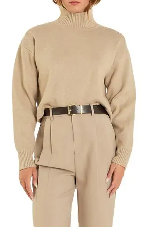 Grey Lab Cuffed Sweaters For Women